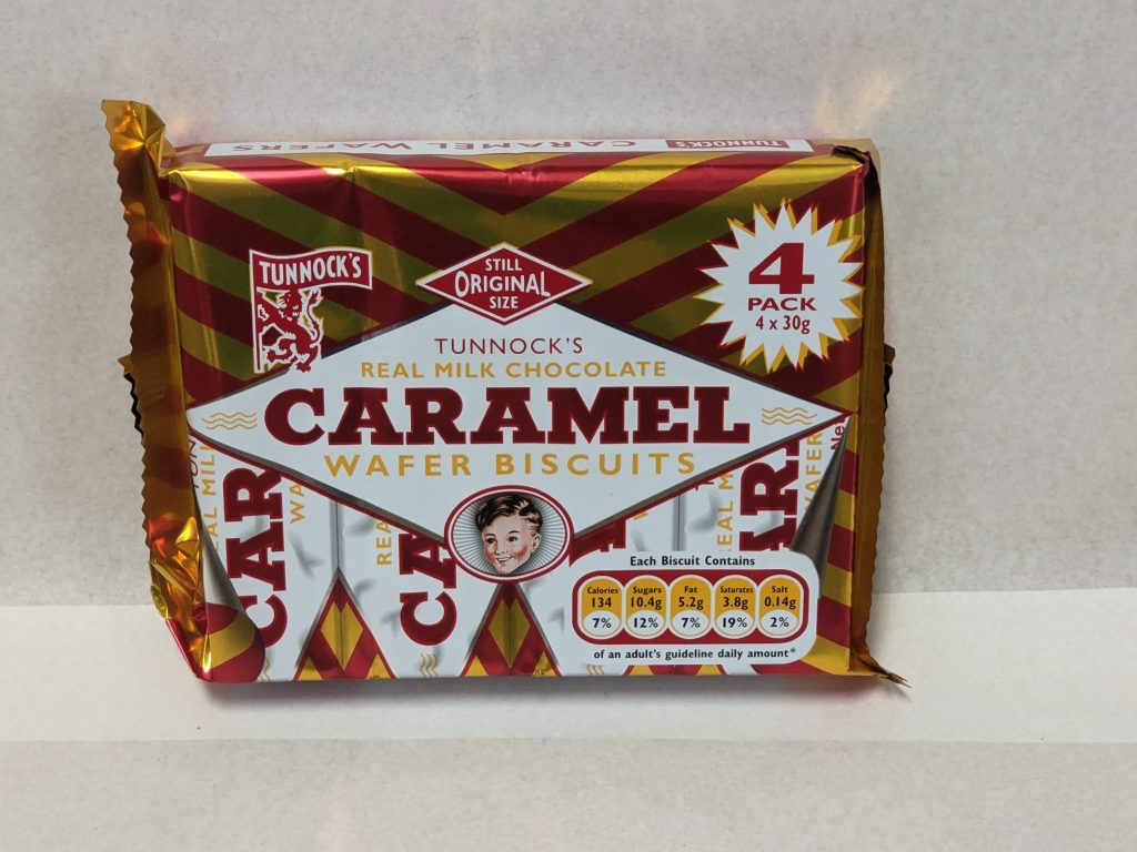 TUNNOCKS REAL MILK CHOCOLATE WAFER BISCUITS CARAMEL - 4 PACK | Syd's Pies