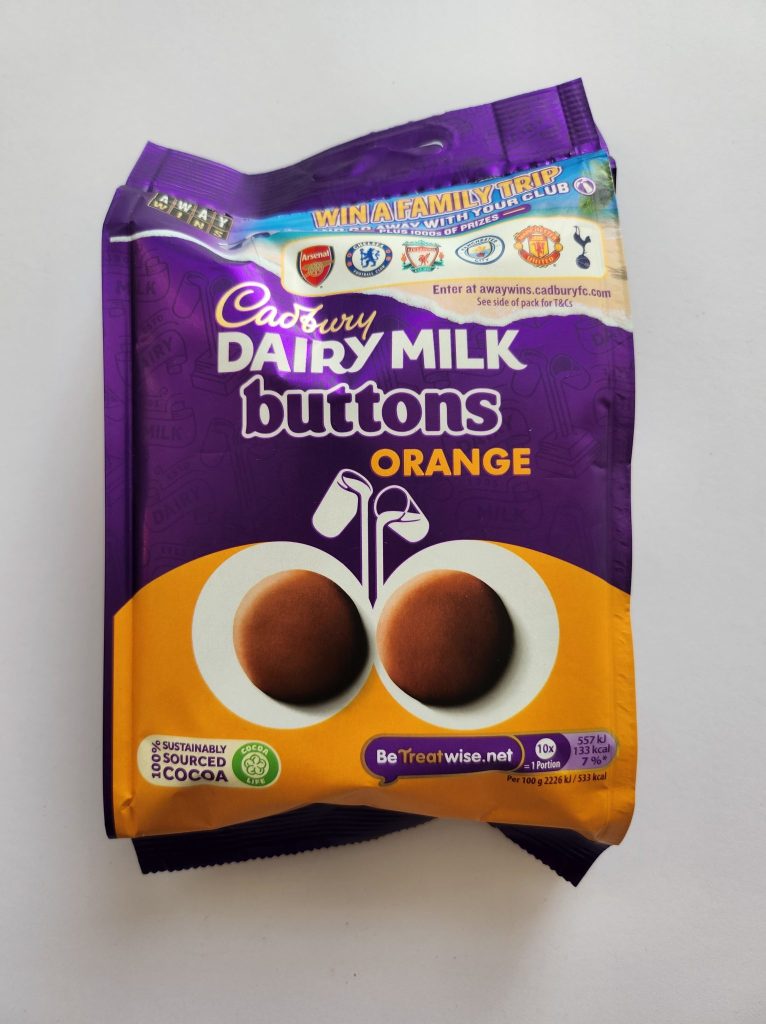 CADBURY BUTTONS ORANGE DAIRYMILK | Syd's Pies